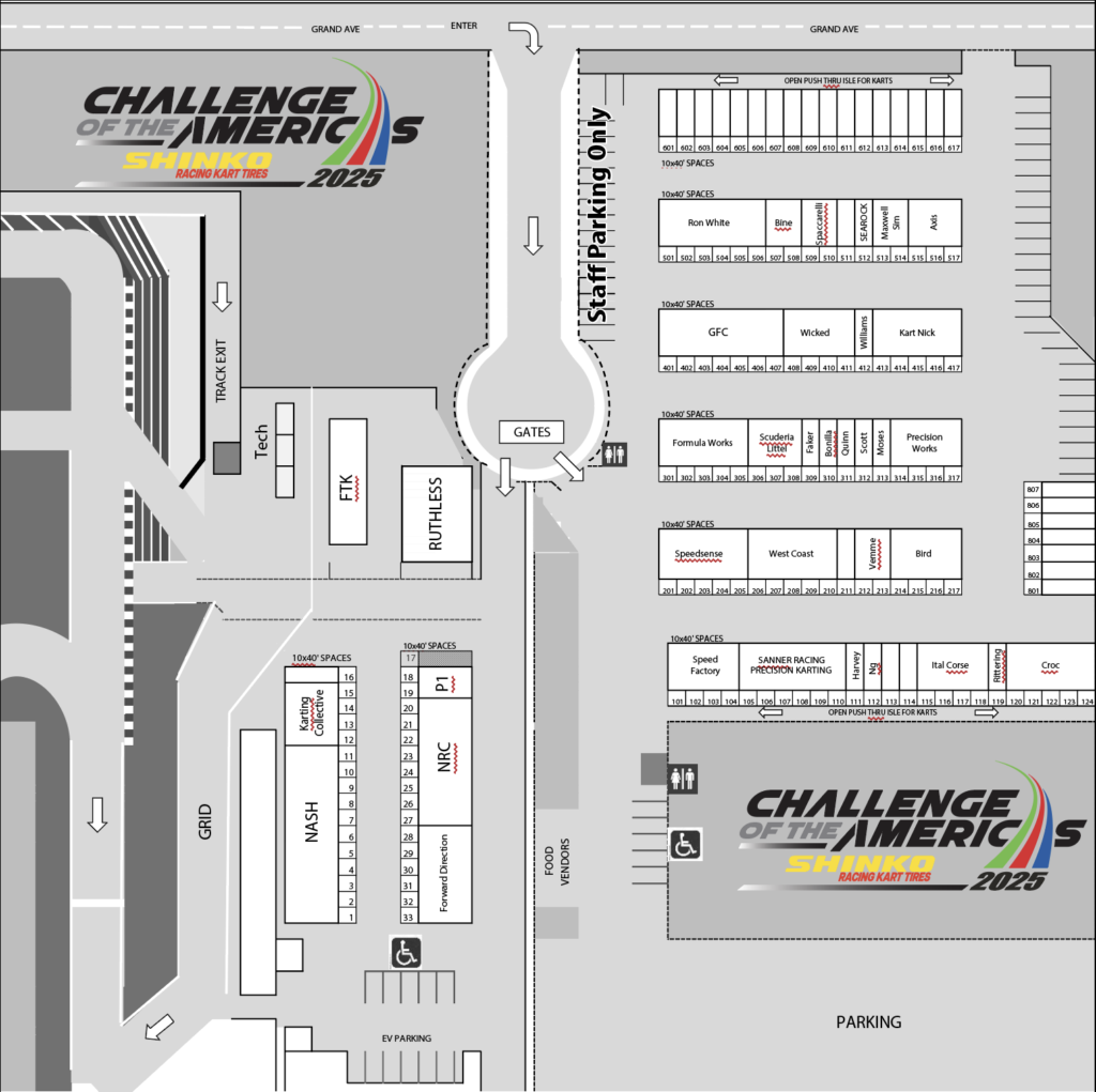 Pit Assignment Map for K1 R3/R4 | Challenge of the Americas!